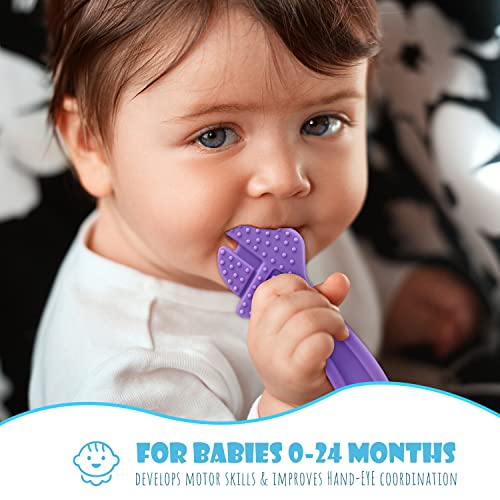 Baby Boy Toys - Baby Molar Teether Teething Toys 0-6 Months 6-12 - Soothe Babies Sore Gums Chew Toys - BPA Free Silicone - 7 Pack