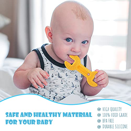 Baby Boy Toys - Baby Molar Teether Teething Toys 0-6 Months 6-12 - Soothe Babies Sore Gums Chew Toys - BPA Free Silicone - 7 Pack