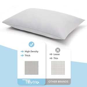 TILLYOU Toddler Pillowcase 2 Pack with Envelope Closure,13" x 18" Silky Soft Microfiber Travel Kids Pillow Cases for Boys and Girls,Gray