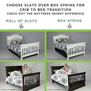 Full-Size Conversion Kit Bed Rails Compatible with Oxford Baby, Soho Baby, Ozlo Baby & Avalon Baby Cribs | See Description for List of Compatible Cribs (Washed Sand)