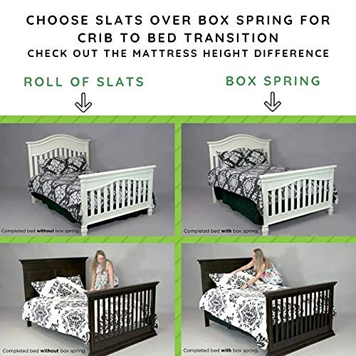 Full-Size Conversion Kit Bed Rails Compatible with Oxford Baby, Soho Baby, Ozlo Baby & Avalon Baby Cribs | See Description for List of Compatible Cribs (Washed Sand)