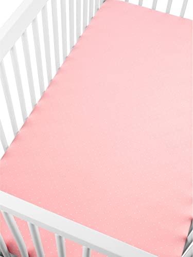 Simple Joys by Carter's Unisex Kids' Cotton Crib Sheets Baby Costume, Pack of 2, Strawberry/Dots, One Size