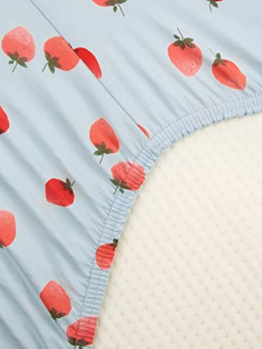 Simple Joys by Carter's Unisex Kids' Cotton Crib Sheets Baby Costume, Pack of 2, Strawberry/Dots, One Size