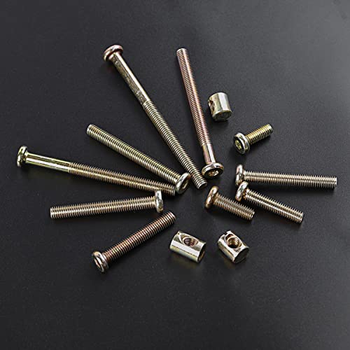 Crib Screws Bolts Replacement Hardware Parts Kit Metric M6 Allen Head Crib Bolts Barrel Nuts Compatible with StorkCraft Cribs Equinox Steveston Beckett Princess Tuscany Alpine Pacific Hillcrest Petal