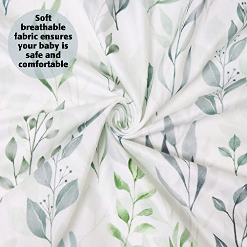 Changing Pad Cover & Crib Sheet, Green Leaf