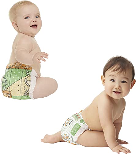 The Honest Company Clean Conscious Diapers | Plant-Based, Sustainable | Color Me Paisley + Grow Together | Club Box, Size 6 (35+ lbs), 44 Count