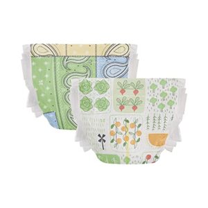 The Honest Company Clean Conscious Diapers | Plant-Based, Sustainable | Color Me Paisley + Grow Together | Club Box, Size 6 (35+ lbs), 44 Count