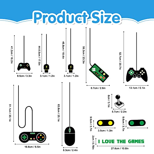 Gaming Wall Decals Glow in The Dark Wall Decals Video Game Zone Wall Stickers Removable Gaming Room Wall Decor Peel and Stick for Boys Kids Bedroom Playroom… (Large Size-Blue)