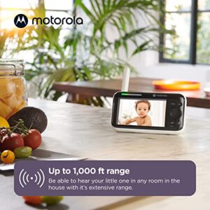 Motorola Baby Monitor PIP1510 Connect - 5" WiFi Video Baby Monitor with Camera, Wall Mount, HD 1080p - Smart Phone Nursery App, 1000ft Range, 2-Way Audio, Remote Pan-Tilt-Zoom, Room Temp, Lullabies