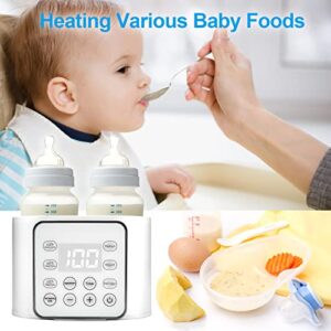 Baby Bottle Warmer 9-in-1 Multifuntion Breast Milk Warmer, Fast Baby Food Heater & Defrost Warmer with Timer for Twins, LCD Display Accurate Temperature Adjustment, 24H Constant Mode