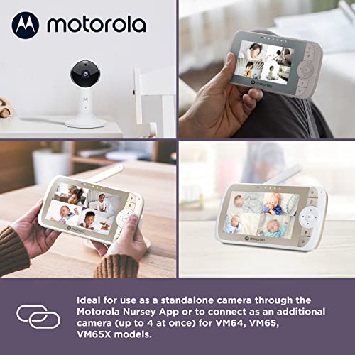 Motorola Baby Monitor Camera VM65 - WiFi Video Camera with HD 1080p - Connects to Smart Phone App, 1000ft Long Range, Two-Way Audio, Digital Pan-Tilt-Zoom, Room Temp, Lullabies, Night Vision