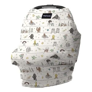 milk snob original star wars 5-in-1 cover, precious padawans, privacy for breastfeeding, baby car seat, carrier, stroller, high chair, shopping cart, lounger canopy - newborn essentials, nursing top