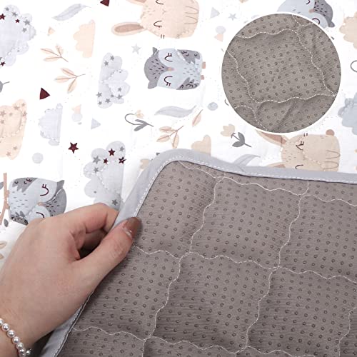 Dad-Baby Hexagon Playpen Mattress, Baby Floor Mat Fits Regalo Play Yard 6 Panel Playpen and Hiccapop PlayPod Portable Playpen,Non Slip with Carry Bag,Visual Stimulation,Baby Essentials