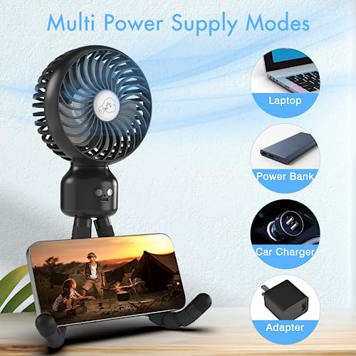 Stroller Fan Clip On Fan for Baby Stroller, Portable Baby Fan for Stroller - Auto Oscillating 4000mAh Rechargeable Battery Powered Small Personal USB Fan for Car Seat, Crib, Bike, Bed, Travel, Tent