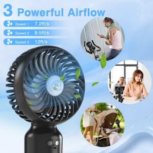 Stroller Fan Clip On Fan for Baby Stroller, Portable Baby Fan for Stroller - Auto Oscillating 4000mAh Rechargeable Battery Powered Small Personal USB Fan for Car Seat, Crib, Bike, Bed, Travel, Tent