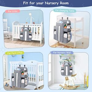 Maliton Diaper Caddy Organizer for Baby Boy and XL Hanging Diaper Caddy Organizer for Changing Table