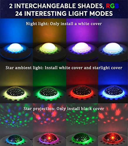 White Noise Machine for Sleeping Baby – Portable Sound Machines with 7 Starry Ambient Night Light, 28 Soothing Sounds Sleep Noise Maker Ideal Gifts for Kids Adult Bedside Travel Nursery Camping