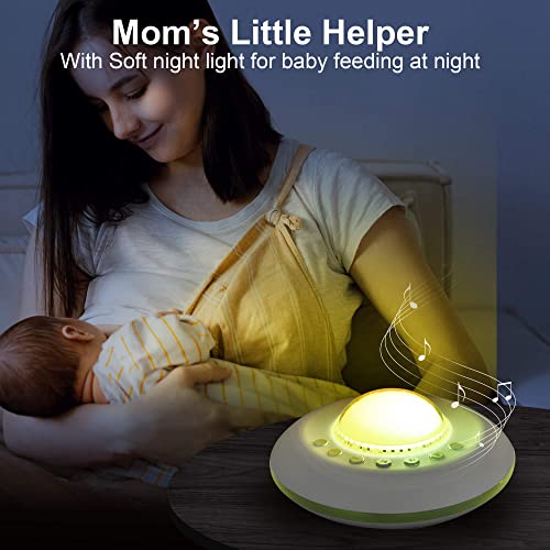 White Noise Machine for Sleeping Baby – Portable Sound Machines with 7 Starry Ambient Night Light, 28 Soothing Sounds Sleep Noise Maker Ideal Gifts for Kids Adult Bedside Travel Nursery Camping