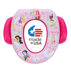 disney princess "loving life" soft potty seat and potty training seat - soft cushion, baby potty training, safe, easy to clean