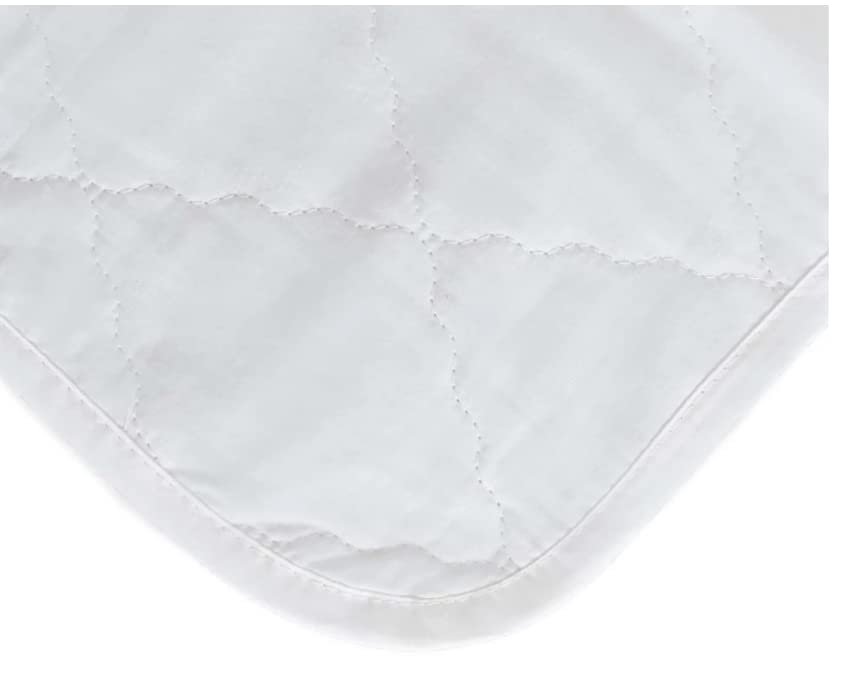 Waterproof Crib Flat Mattress Pad by QuickZip - 100% Cotton White - Luxuriously Soft! Pairs Perfectly with QuickZip Crib Zip-On Sheets