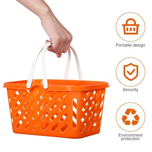 2pcs Mini Shopping Baskets Portable Grocery Baskets with Handles Multipurpose Baskets Toys Storage Organizers for Kids Toddlers Party Favors