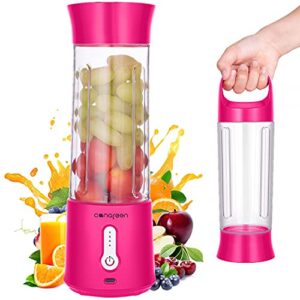 aikids portable blender smoothie maker - 17oz personal blender for smoothies and shakes | 4000mah rechargeable usb juicer blender with 6 blades | handheld blender for sports travel gym