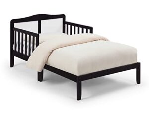 olive & opie birdie toddler bed, espresso/white