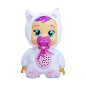 cry babies goodnight starry sky daisy - 12'' bedtime baby doll | plays 5 lullabies & night light projection, multicolor