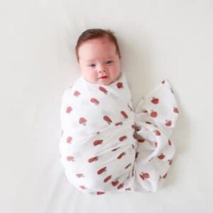 Lulujo Boho Swaddle Set, Cotton Muslin Blankets, 2 Pack (Mushroom & Sand)