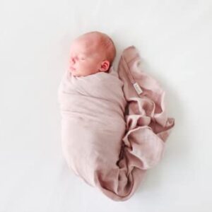 Lulujo Boho Swaddle Set, Cotton Muslin Blankets, 2 Pack (Mushroom & Sand)