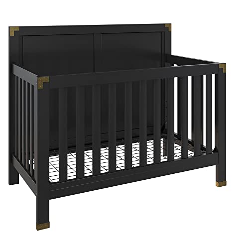 Baby Relax Miles 5-in-1 Convertible Crib, Black