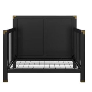 Baby Relax Miles 5-in-1 Convertible Crib, Black