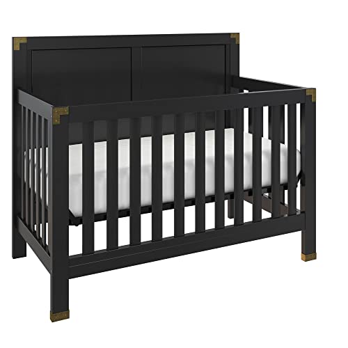 Baby Relax Miles 5-in-1 Convertible Crib, Black