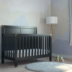 Baby Relax Miles 5-in-1 Convertible Crib, Black