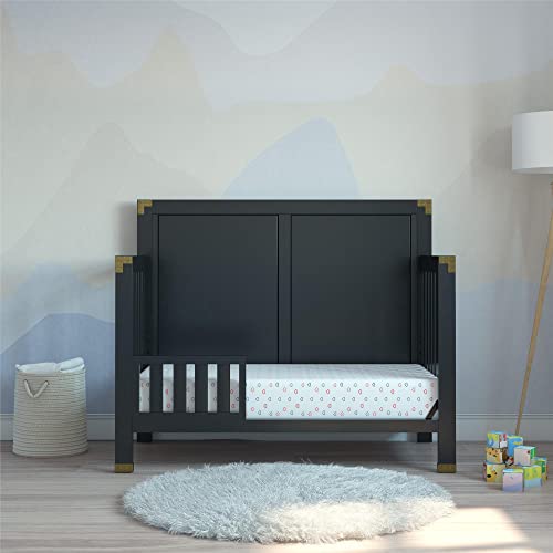 Baby Relax Miles 5-in-1 Convertible Crib, Black