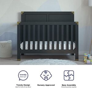 Baby Relax Miles 5-in-1 Convertible Crib, Black