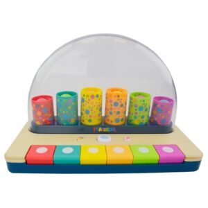 playskool little wonders pop-a-tune - toy - colorful tubes & keys teach cause & effect - silly sounds and classic piano - for 12 months+