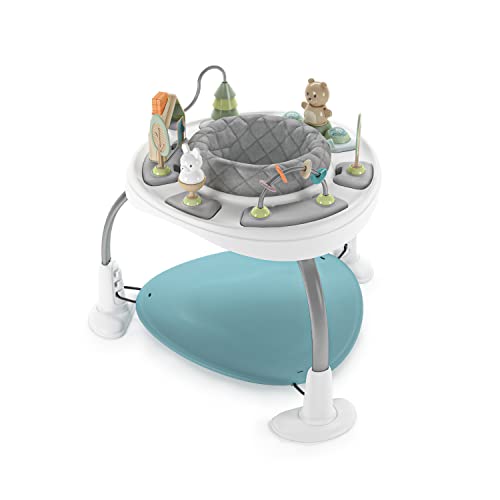 Ingenuity Spring & Sprout 2-in-1 Baby Activity Center Jumper and Table with Infant Toys - Ages 6 Months +, First Forest