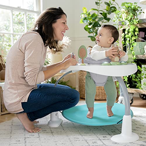 Ingenuity Spring & Sprout 2-in-1 Baby Activity Center Jumper and Table with Infant Toys - Ages 6 Months +, First Forest