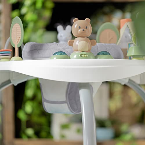 Ingenuity Spring & Sprout 2-in-1 Baby Activity Center Jumper and Table with Infant Toys - Ages 6 Months +, First Forest