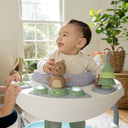 Ingenuity Spring & Sprout 2-in-1 Baby Activity Center Jumper and Table with Infant Toys - Ages 6 Months +, First Forest