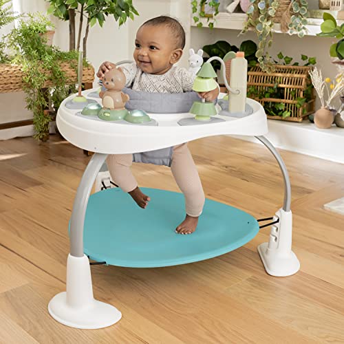 Ingenuity Spring & Sprout 2-in-1 Baby Activity Center Jumper and Table with Infant Toys - Ages 6 Months +, First Forest