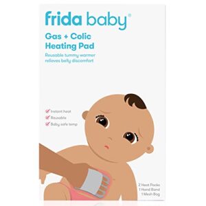 frida baby gas + colic heating pad for natural belly relief | gentle heat to relax + soothe bellies | instant tummy warmer | soothe colic discomfort