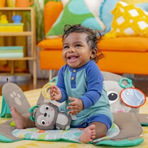 Bright Starts Tummy Time Prop & Play Baby Activity Mat with Support Pillow & Taggies - Sloth 36 x 32.5 in., Age Newborn+