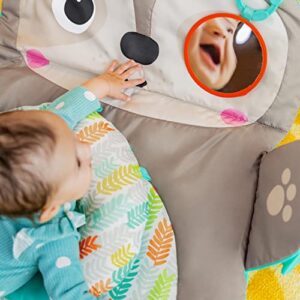 Bright Starts Tummy Time Prop & Play Baby Activity Mat with Support Pillow & Taggies - Sloth 36 x 32.5 in., Age Newborn+