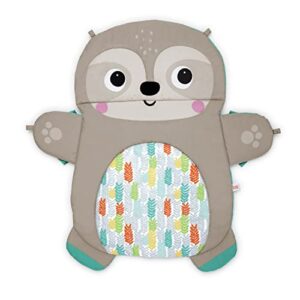 Bright Starts Tummy Time Prop & Play Baby Activity Mat with Support Pillow & Taggies - Sloth 36 x 32.5 in., Age Newborn+