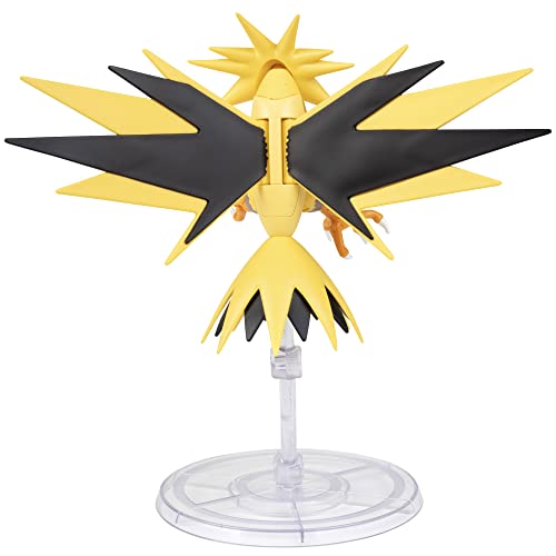 Pokémon 6" Zapdos Articulated Battle Figure Toy with Display Stand - Officially Licensed - Collectible Pokemon Gift for Kids and Adults - Ages 8+