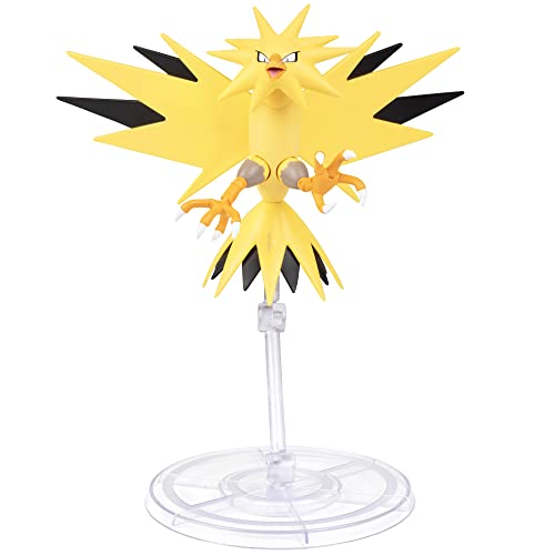 Pokémon 6" Zapdos Articulated Battle Figure Toy with Display Stand - Officially Licensed - Collectible Pokemon Gift for Kids and Adults - Ages 8+