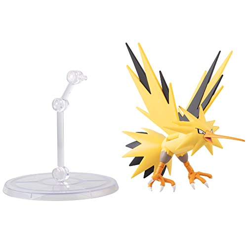 Pokémon 6" Zapdos Articulated Battle Figure Toy with Display Stand - Officially Licensed - Collectible Pokemon Gift for Kids and Adults - Ages 8+