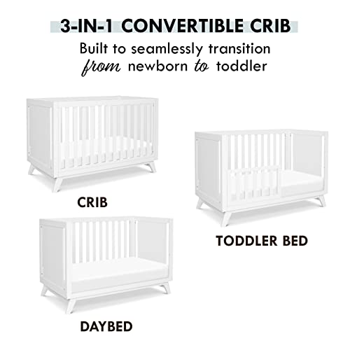 DaVinci Otto 3-in-1 Convertible Crib in White, Greenguard Gold Certified